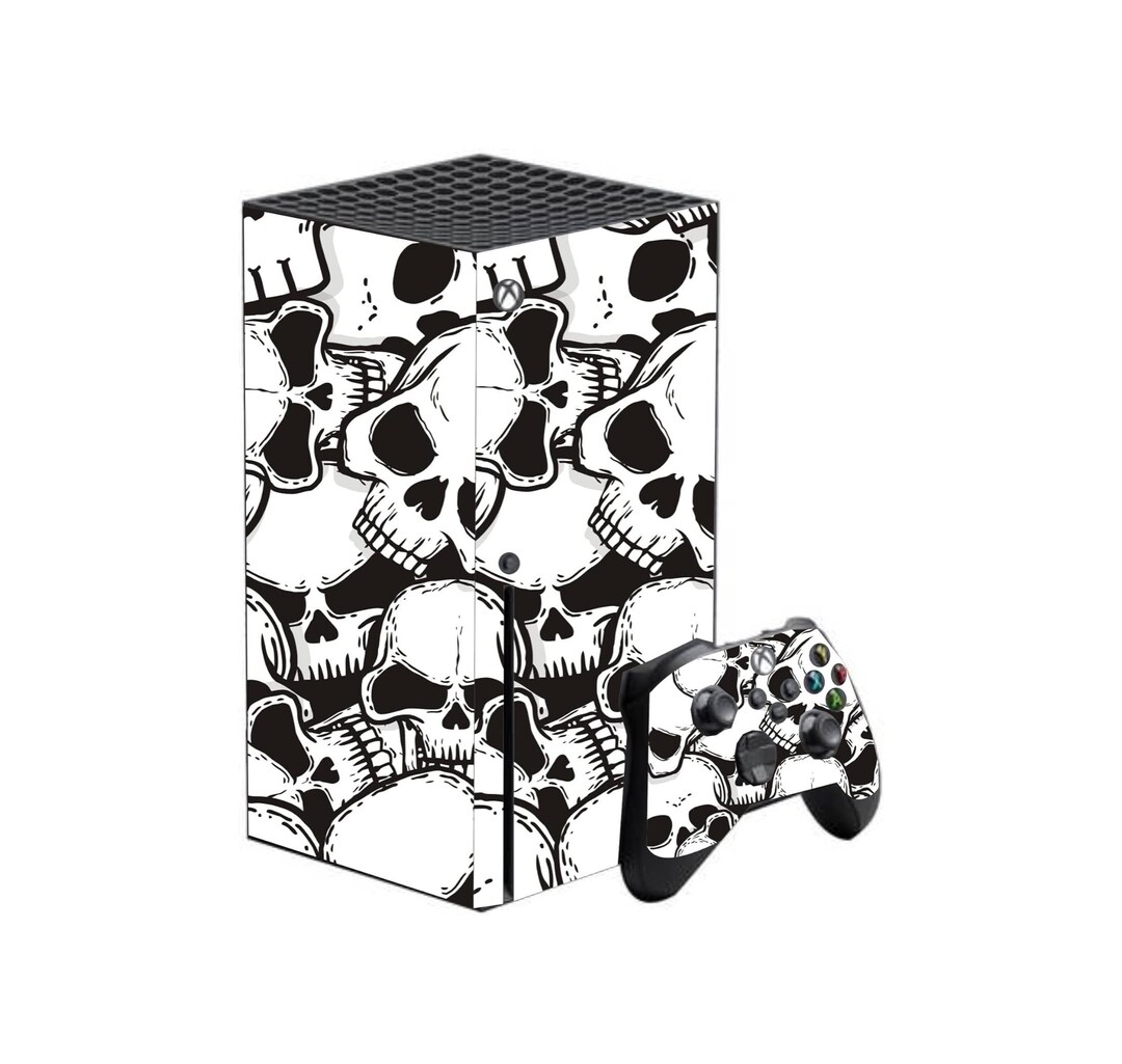 Skull Pattern Custom Vinyl Skins for Xbox Series X, Wrap Decal Cover ...
