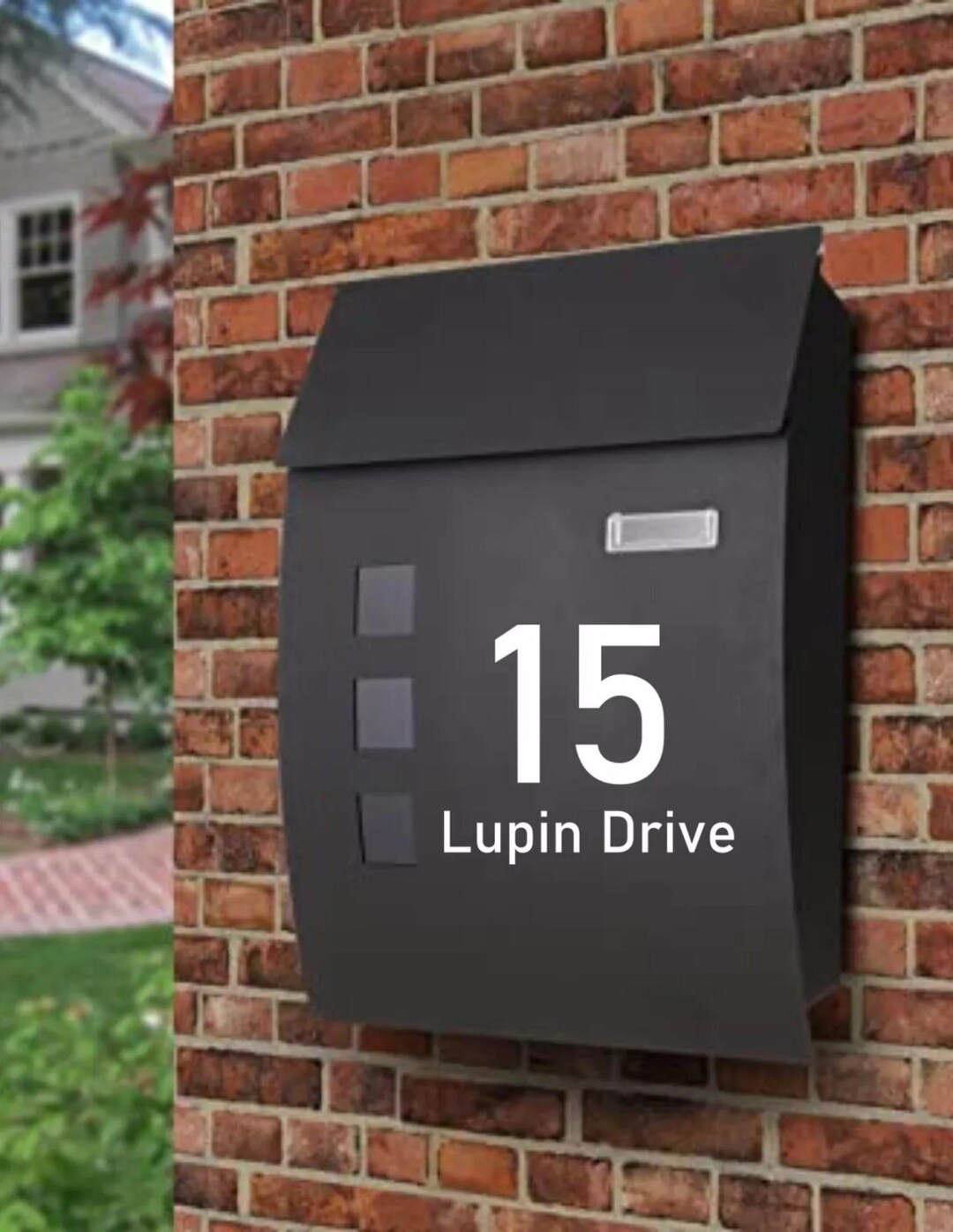 House Number/road Post Box Letterbox Wall Art Sticker, Decal, Graphic ...