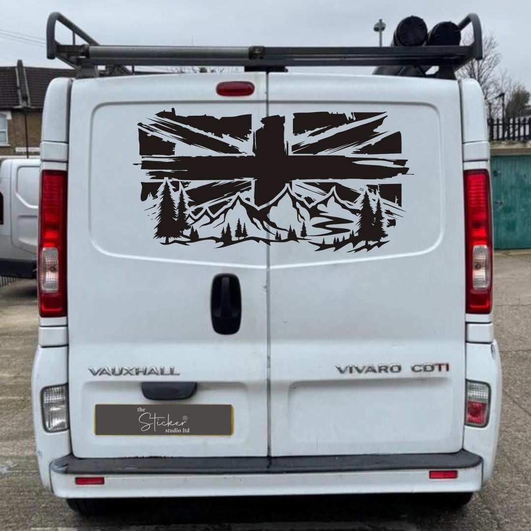 1x Union Jack Car/van Decal Compatible With Vauxhall Vivaro Vinyl ...