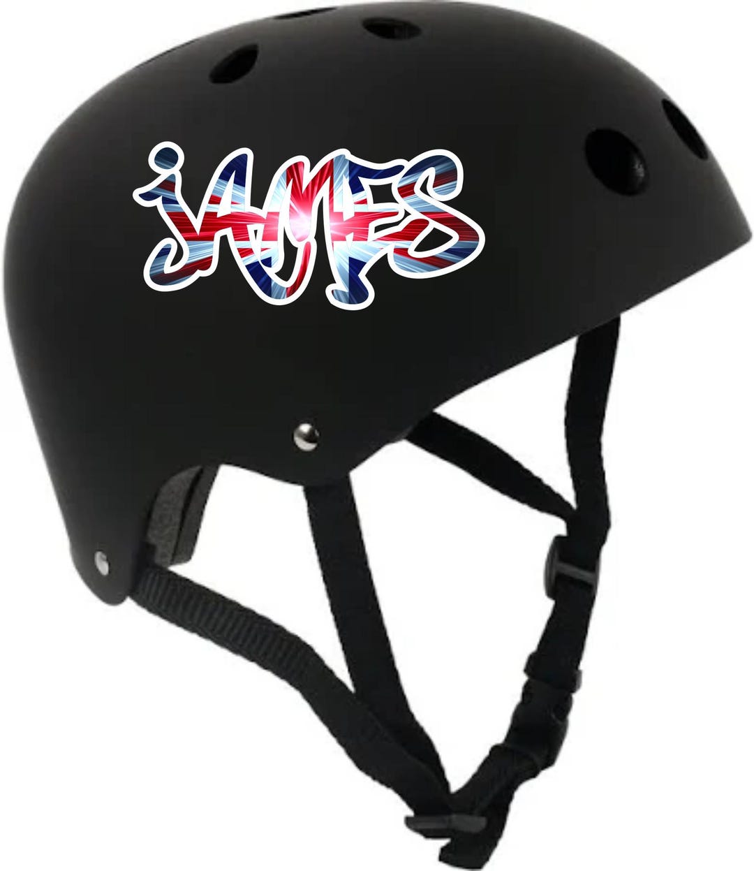 2x Personalised Bike Scooter Union Jack Skateboard Helmet Sticker ...