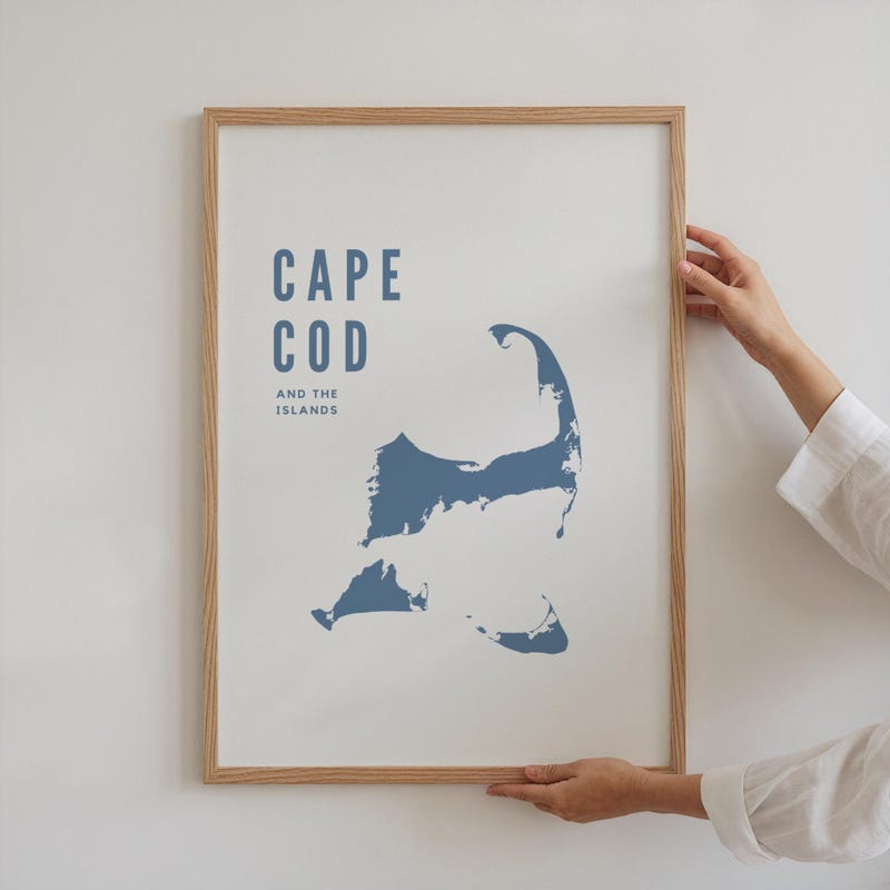 Cape Cod Map Poster - Etsy