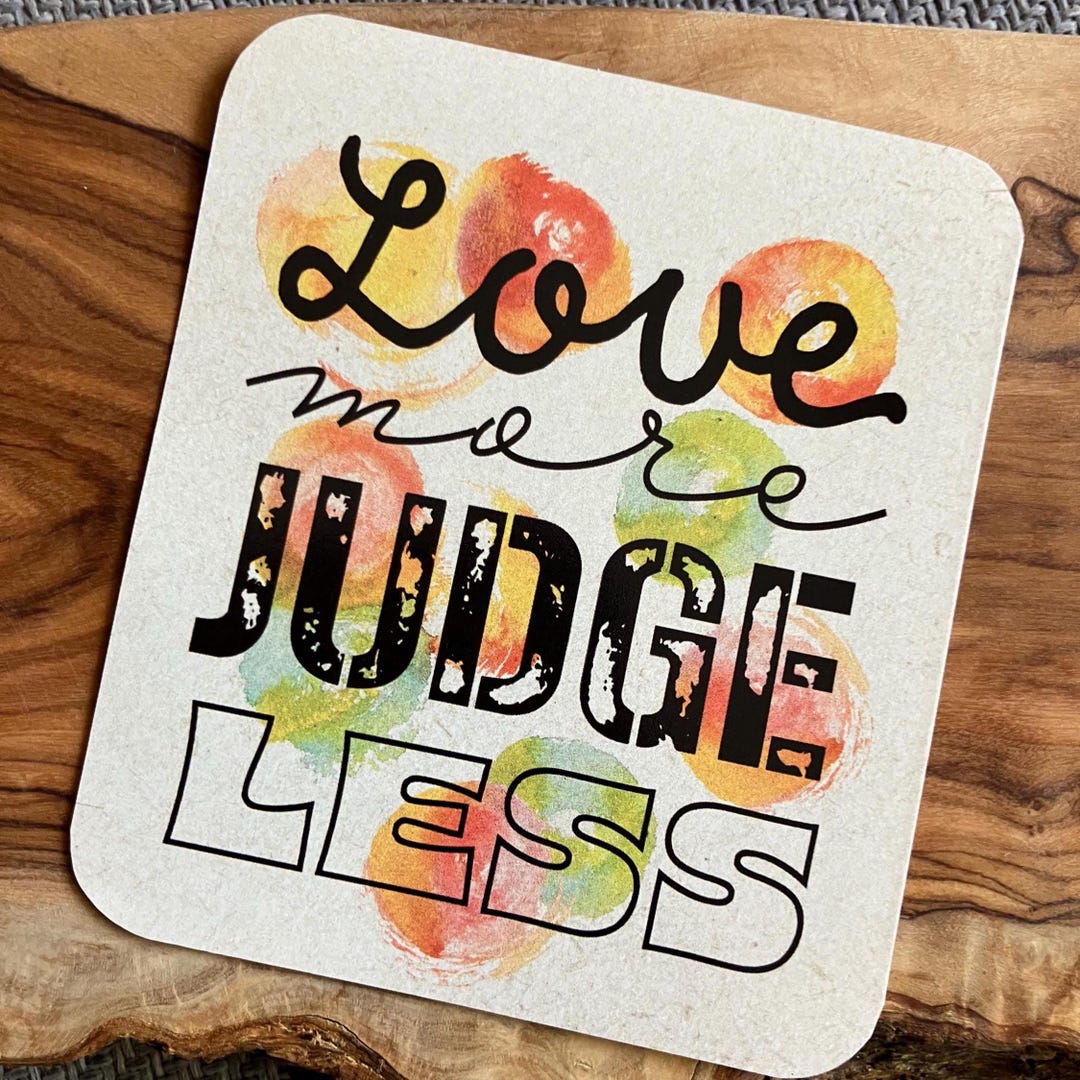 Love More Judge Less Vinyl Sticker, Uplifting Positive Decal - Etsy