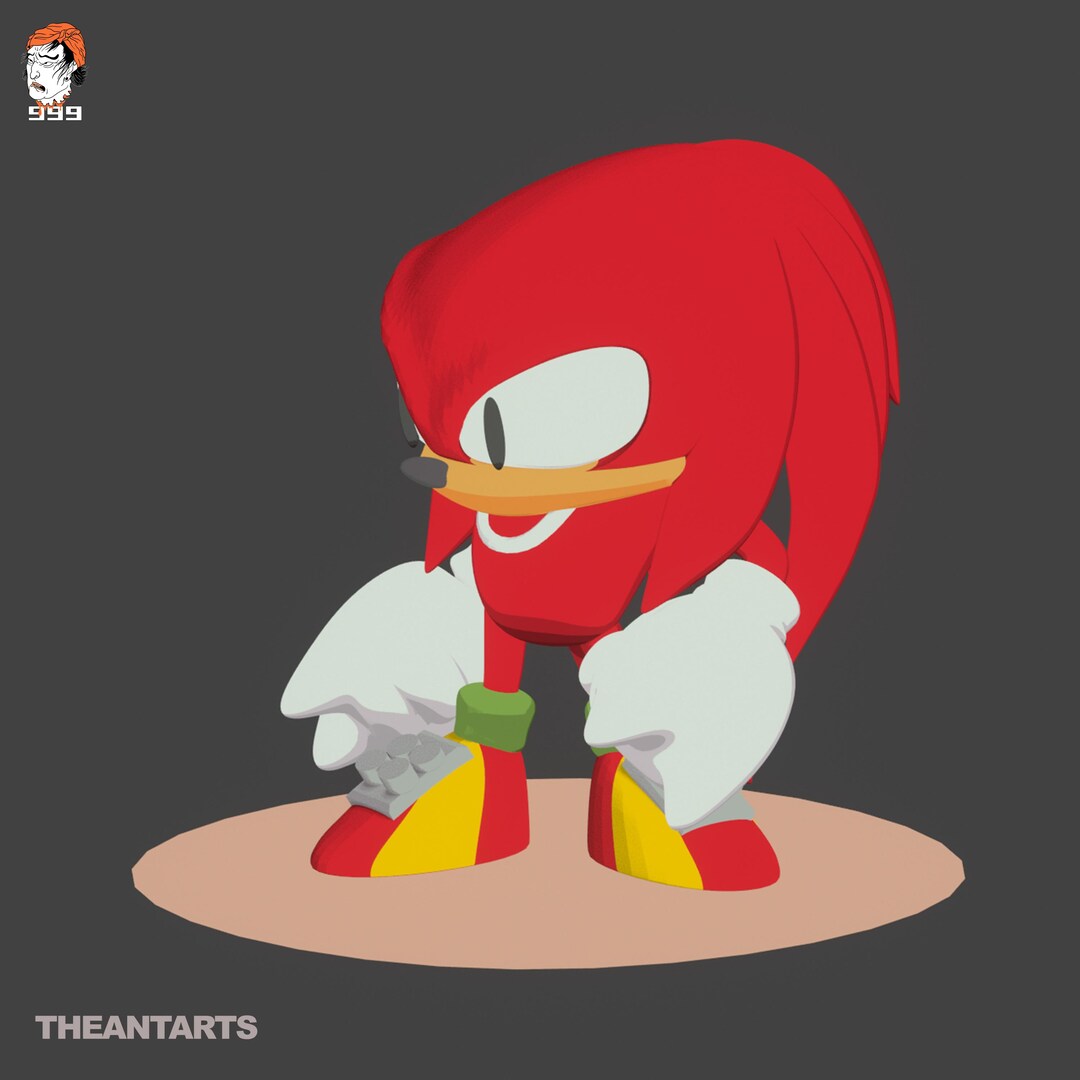 3D Chibi Knuckles Figure – STL File for 3D Printing - Etsy