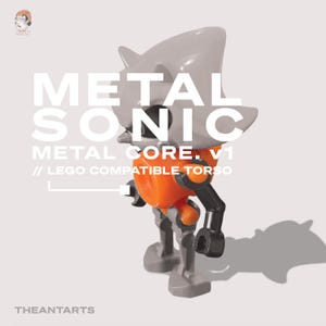 3D Printed Metal Sonic Lego Torso - Etsy