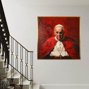 Pope Francis Portrait Canvas, Inspiring Papal Portrait on Premium ...