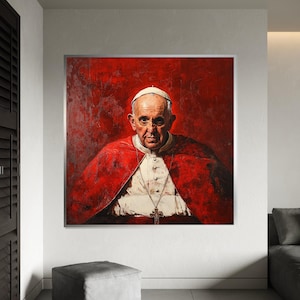 Pope Francis Portrait Canvas, Inspiring Papal Portrait on Premium ...
