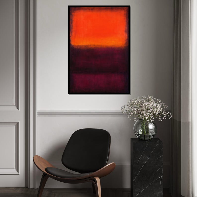 Mark Rothko Canvas,red Mix Abstract Wall Art,mark Rothko Style Print ...