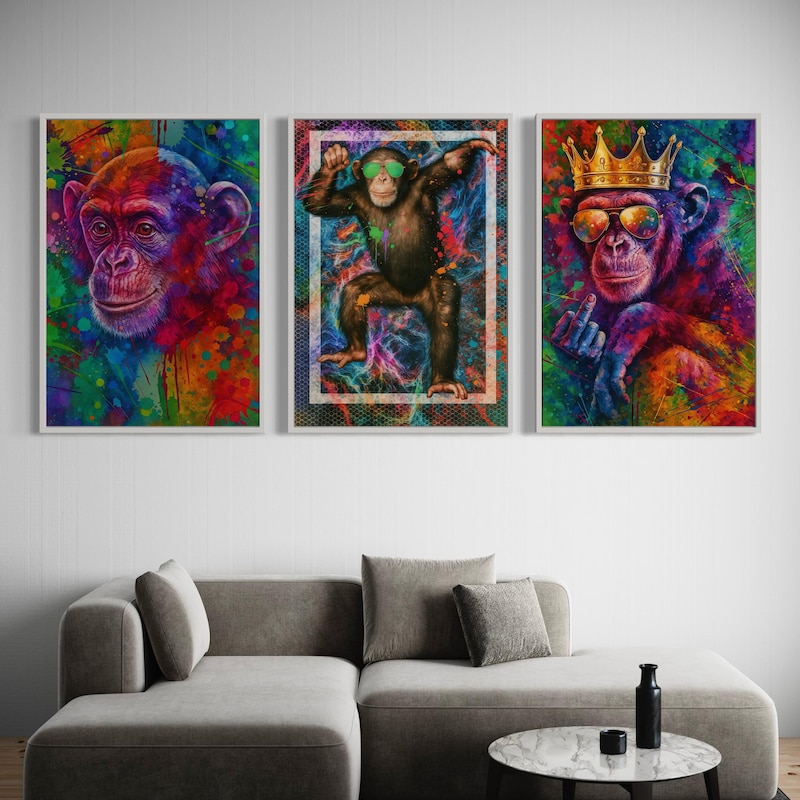 Affenbild mit mittelfinger - Etsy.de