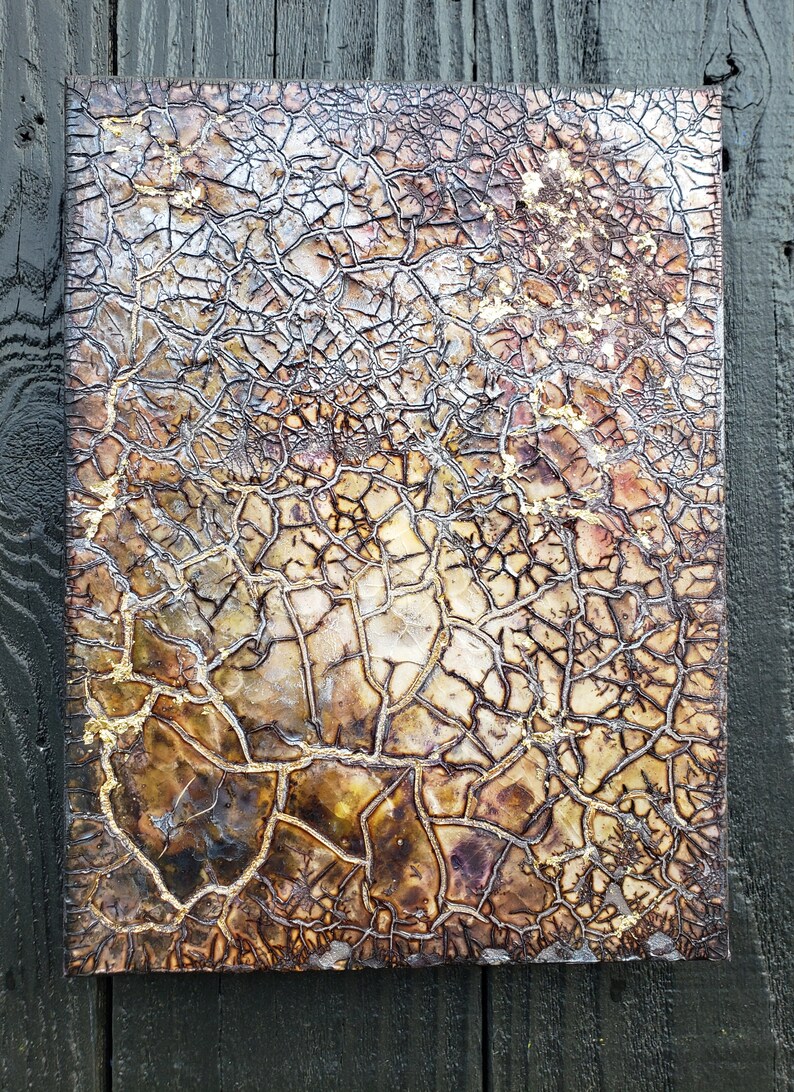 9 X 12 Inch Abstract Texture Painting by Amy Neal Acrylic - Etsy