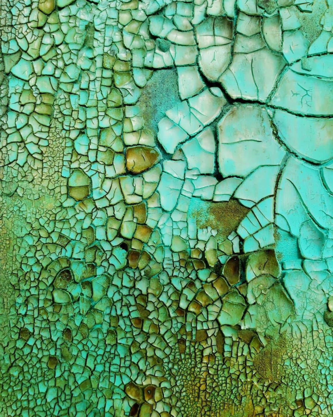 Rust Turquoise Abstract Texture Painting by Amy Neal 20 X 24 - Etsy