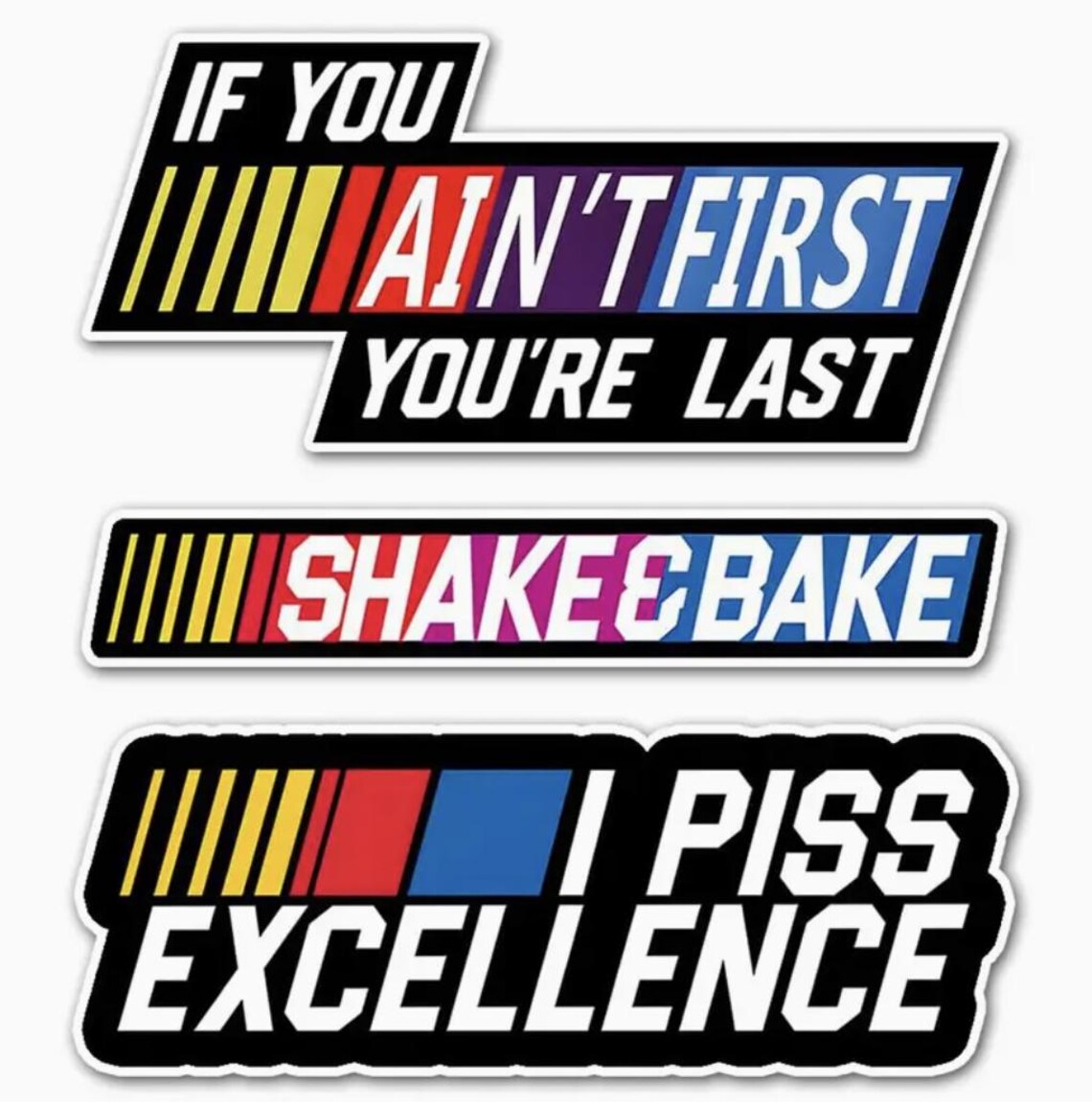 Racing Quote Sticker Pack (3pcs) | Funny Decals | Vinyl Stickers | Race ...