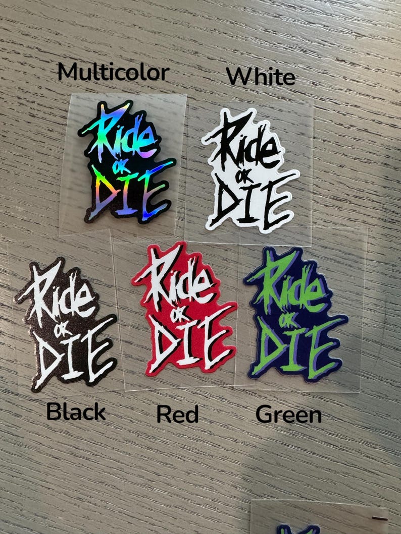 Ride or Die Vinyl Decal | 2.5" Sticker for Bikes, Helmets, Laptops ...