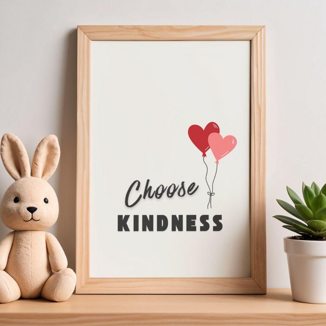 Choose Kindness Wall Art, Motivational Poster, Inspirational Prints ...