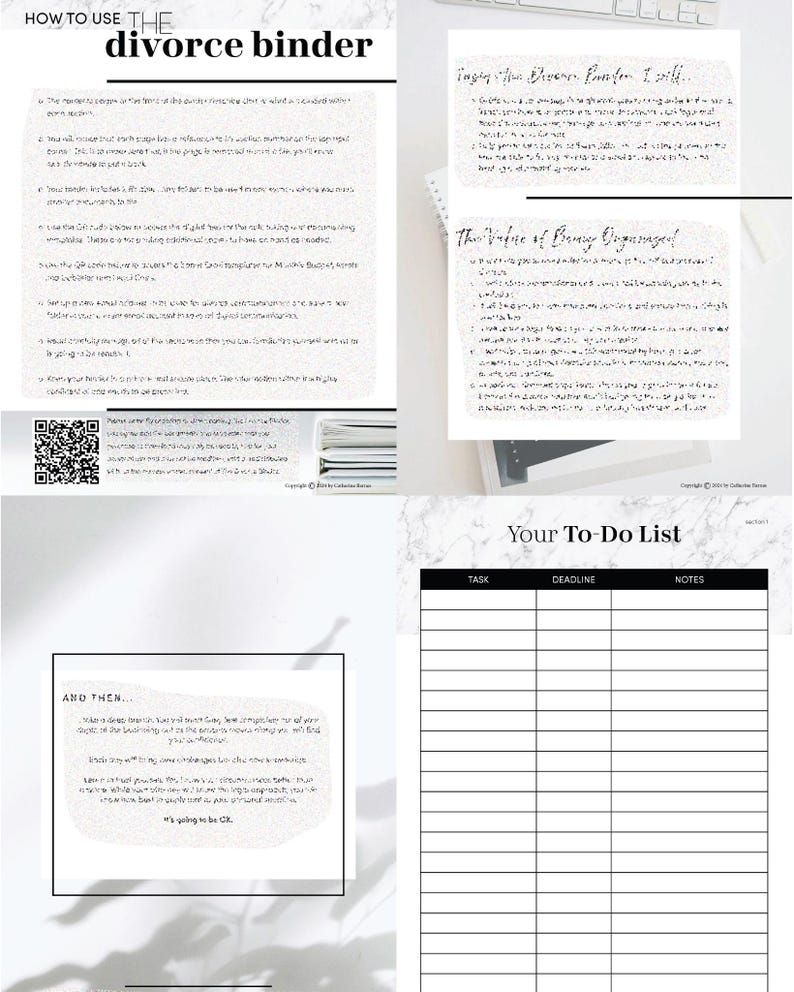 Divorce Planner System. Printable Download. Finance Tracking ...