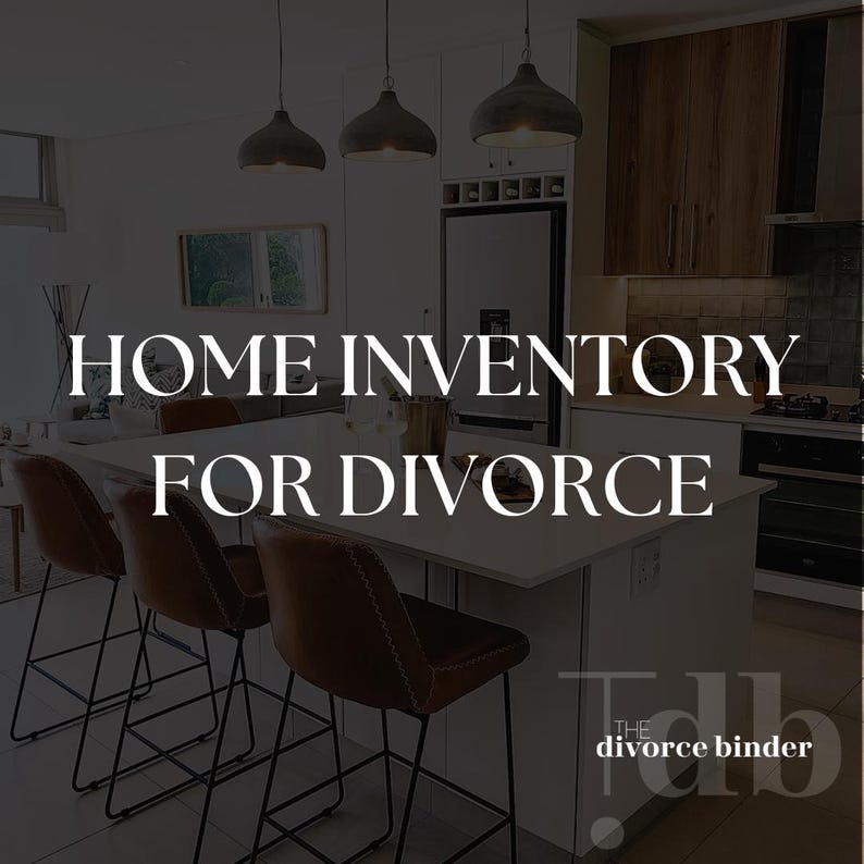 Divorce Home Inventory Excel Spreadsheet – Household Asset Valuation ...