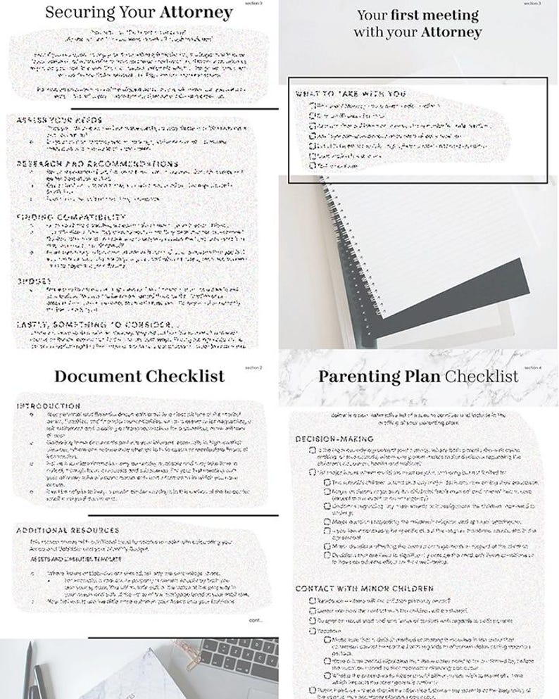 Divorce Planner System. Printable Download. Finance Tracking ...