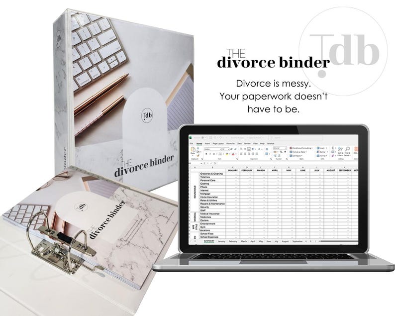 Divorce Planner System. Printable Download. Finance Tracking ...