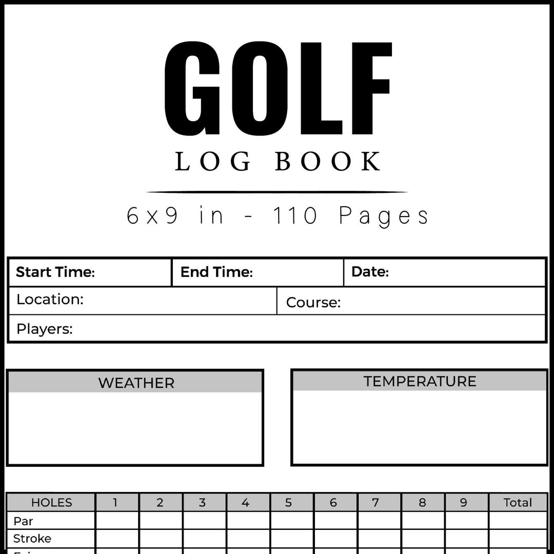 Golf Score Tracker: Golf Game Record Notebook (6x9 Inches) (PDF ...