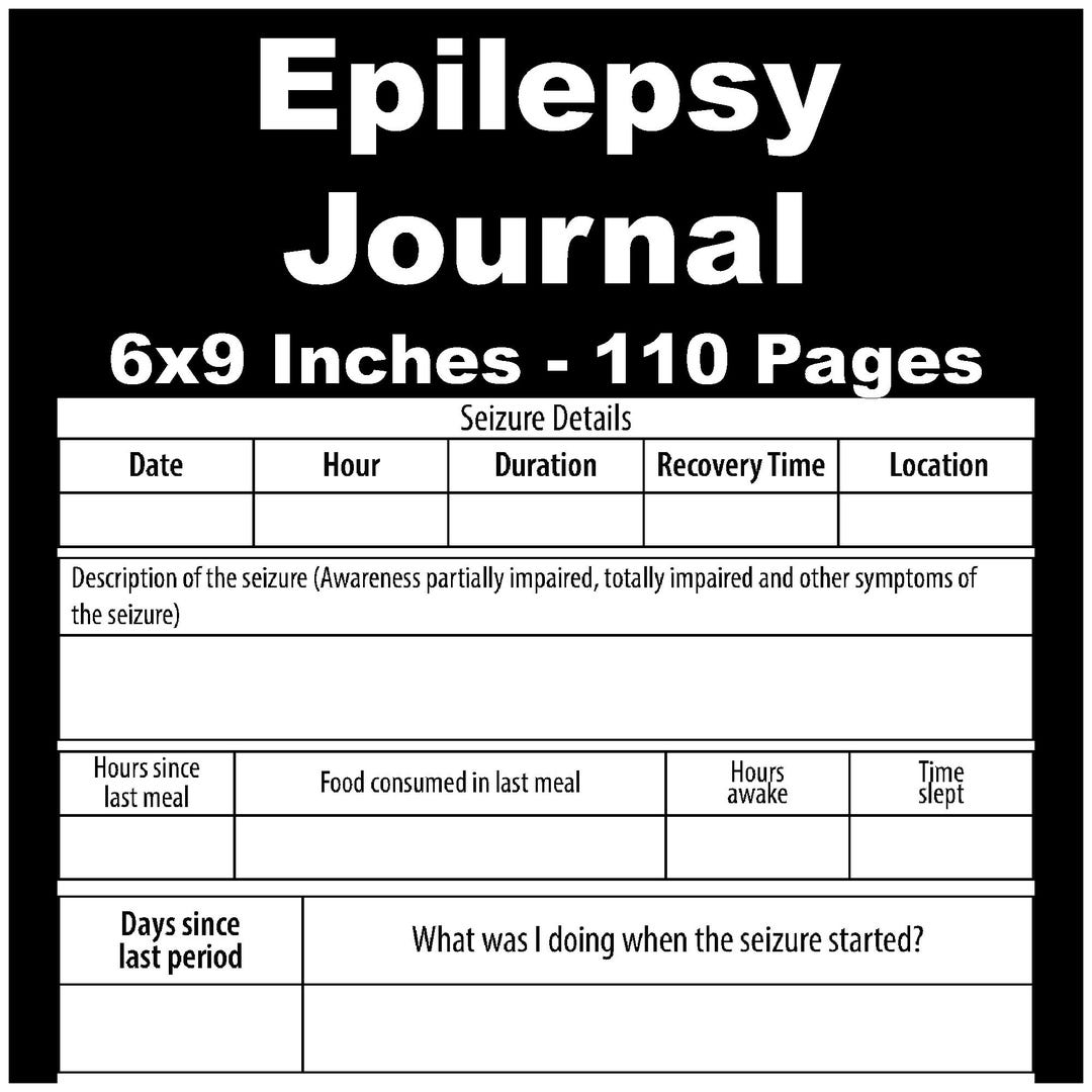 Digital Seizure Journal | 6x9 in | Seizure Log Book | Epilepsy Logbook ...
