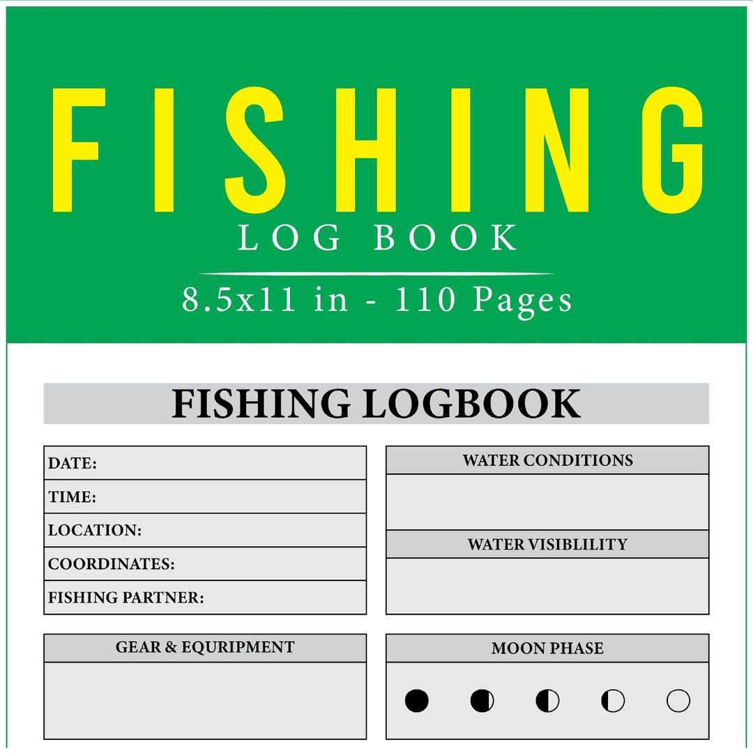 Fishing Logbook: Angler’s Log Book, Gift for Fisherman , 8.5x11 Inches ...