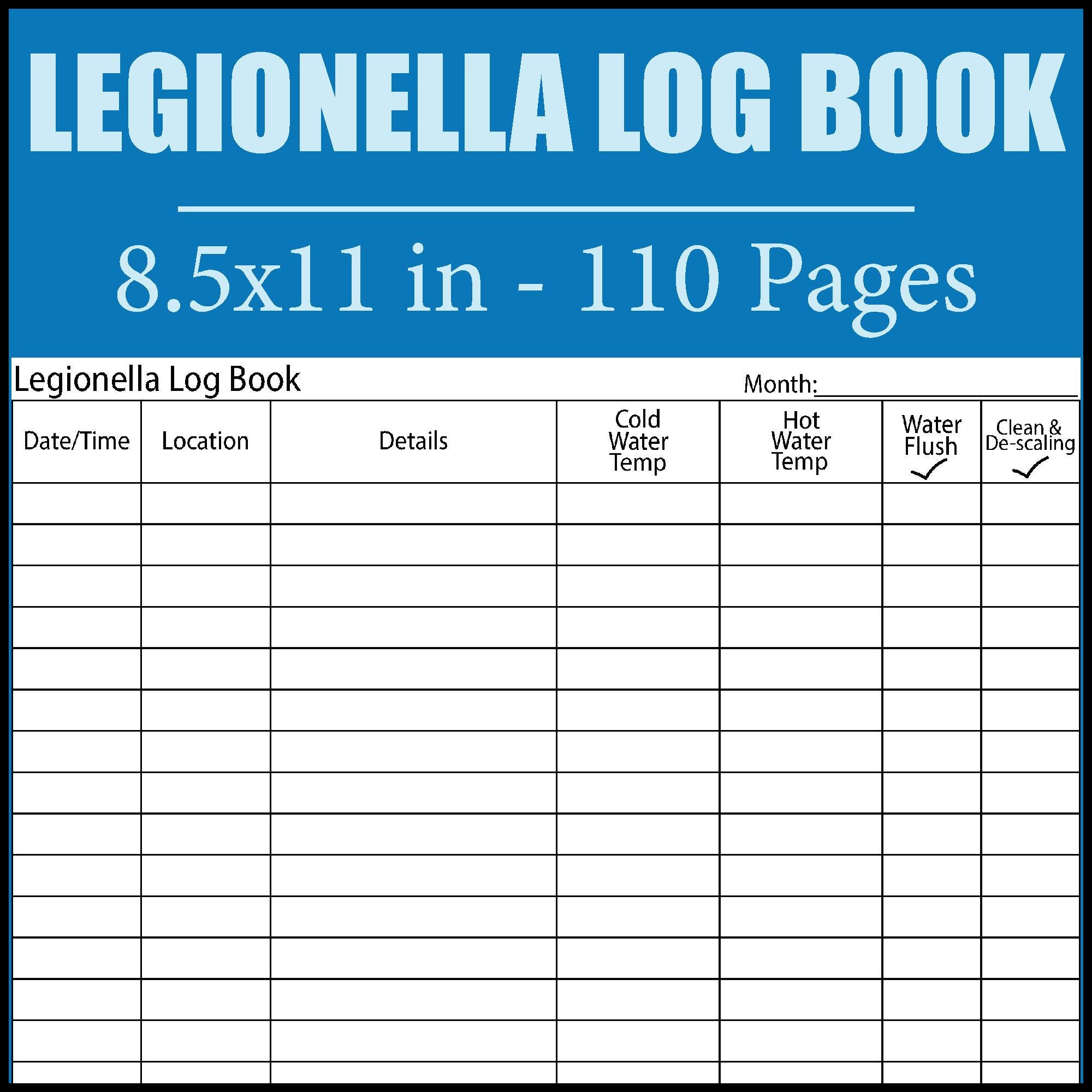 Legionella Log Book A5 Checklist (PDF & SVG Download) - Etsy UK