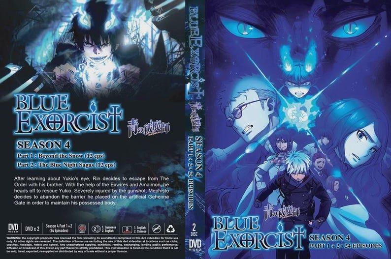 DVD Anime Blue Exorcist Season 4 Part 1 + Part 2 Vol.1-24 End *english ...