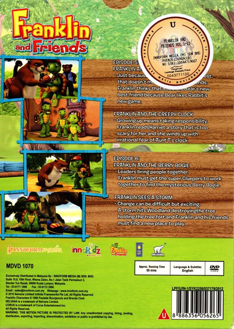DVD Children Cartoon Franklin and Friends - Franklin and the Pinecone ...