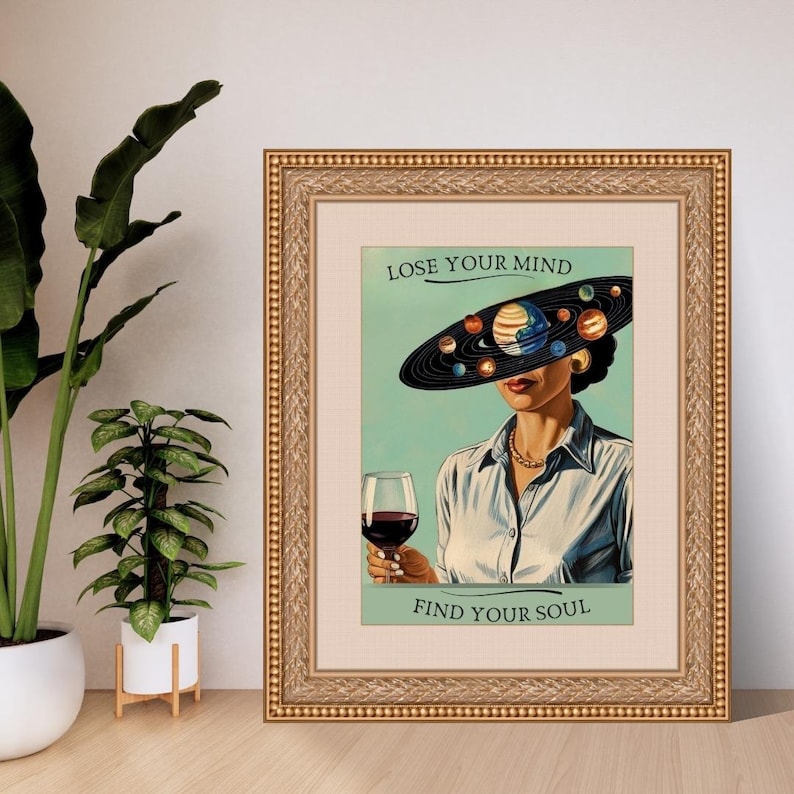 Lose Your Mind Find Your Soul Retro Poster, Lose Your Mind Print, Retro ...