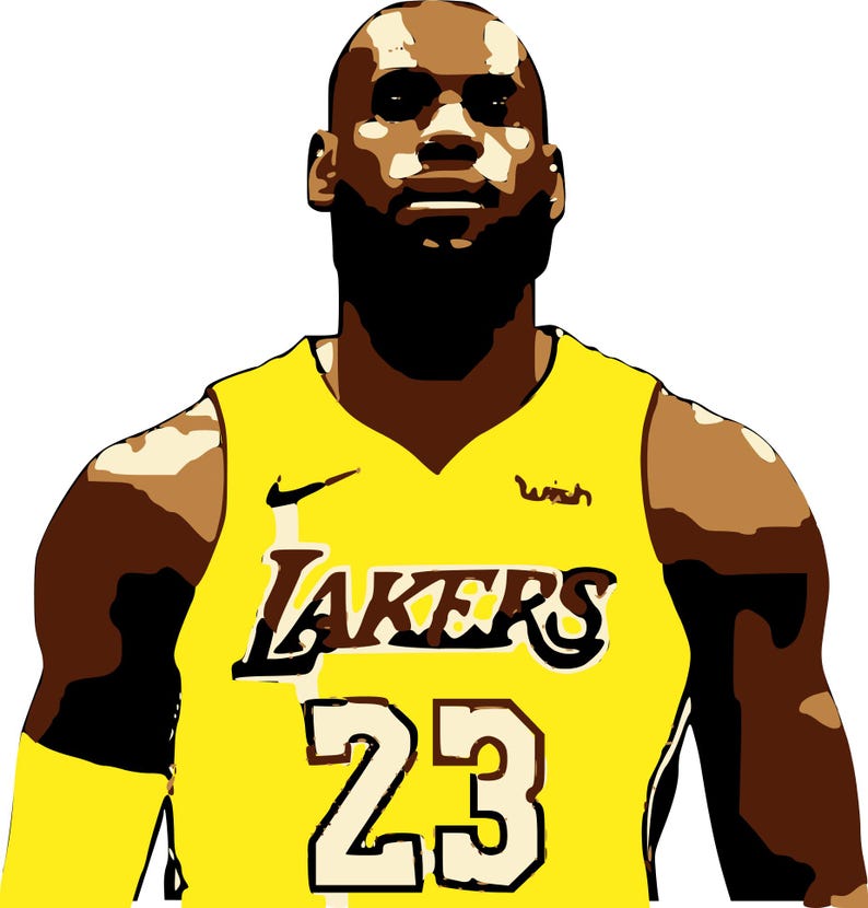 5 Layers Stencil of Lebron James - Digital File Template - Etsy