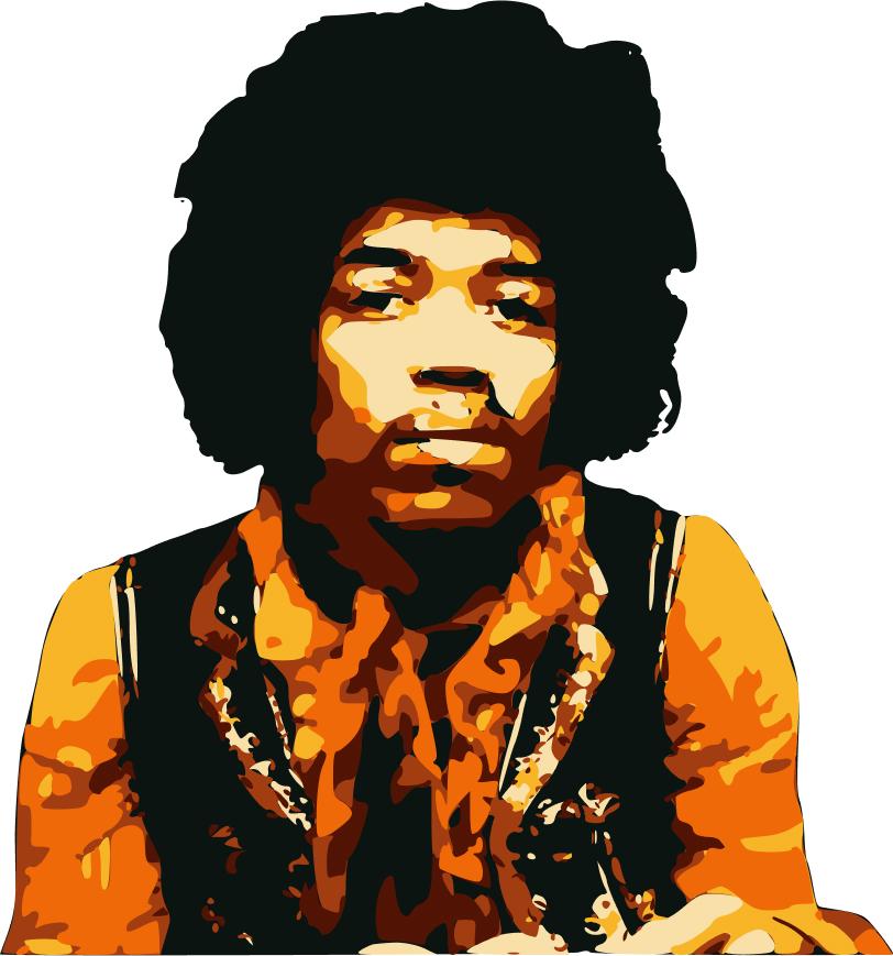 6 Layers Stencil of Jimi Hendrix - Digital File Template - Etsy