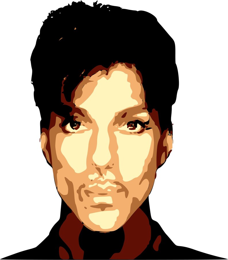 7 Layers Stencil of Prince - Digital File Template - Etsy Australia