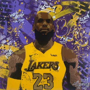 5 Layers Stencil of Lebron James - Digital File Template - Etsy