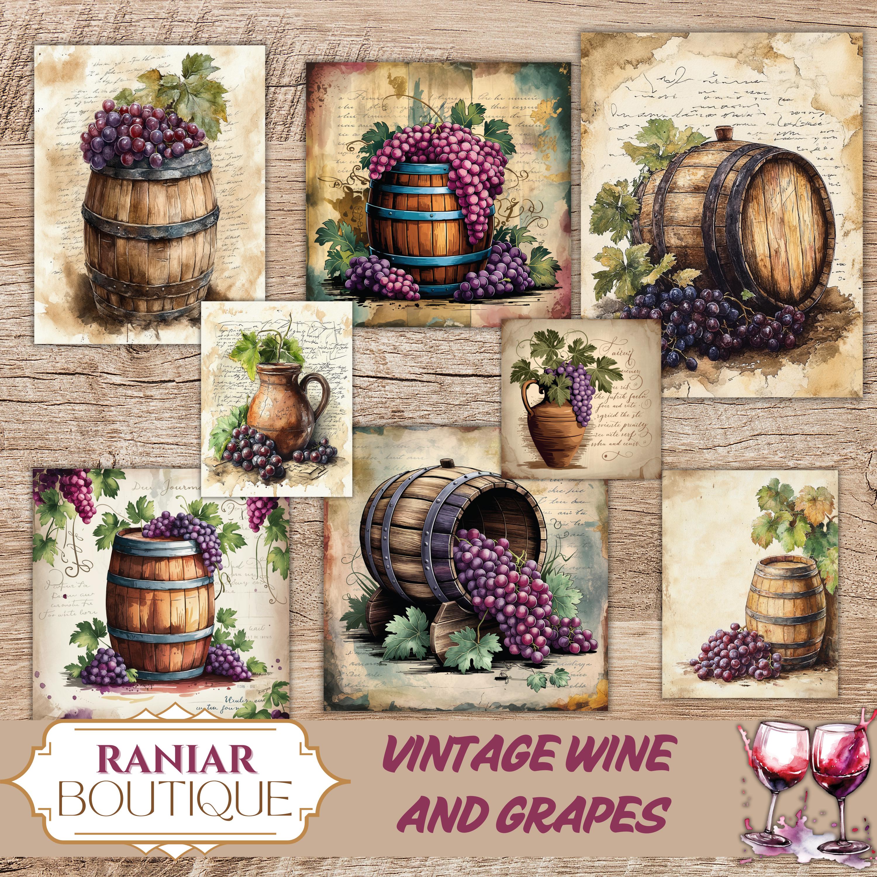 Red Wine and Grapes,vintage Winery Experience ,burgundy Romance ...