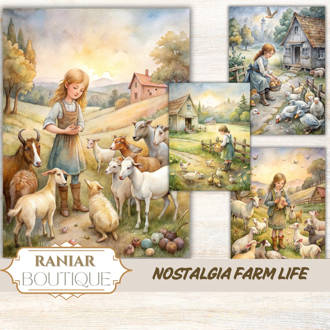 Farm Life Junk Journal Kits ,nostalgia Junk Journal, Childhood Stories ...