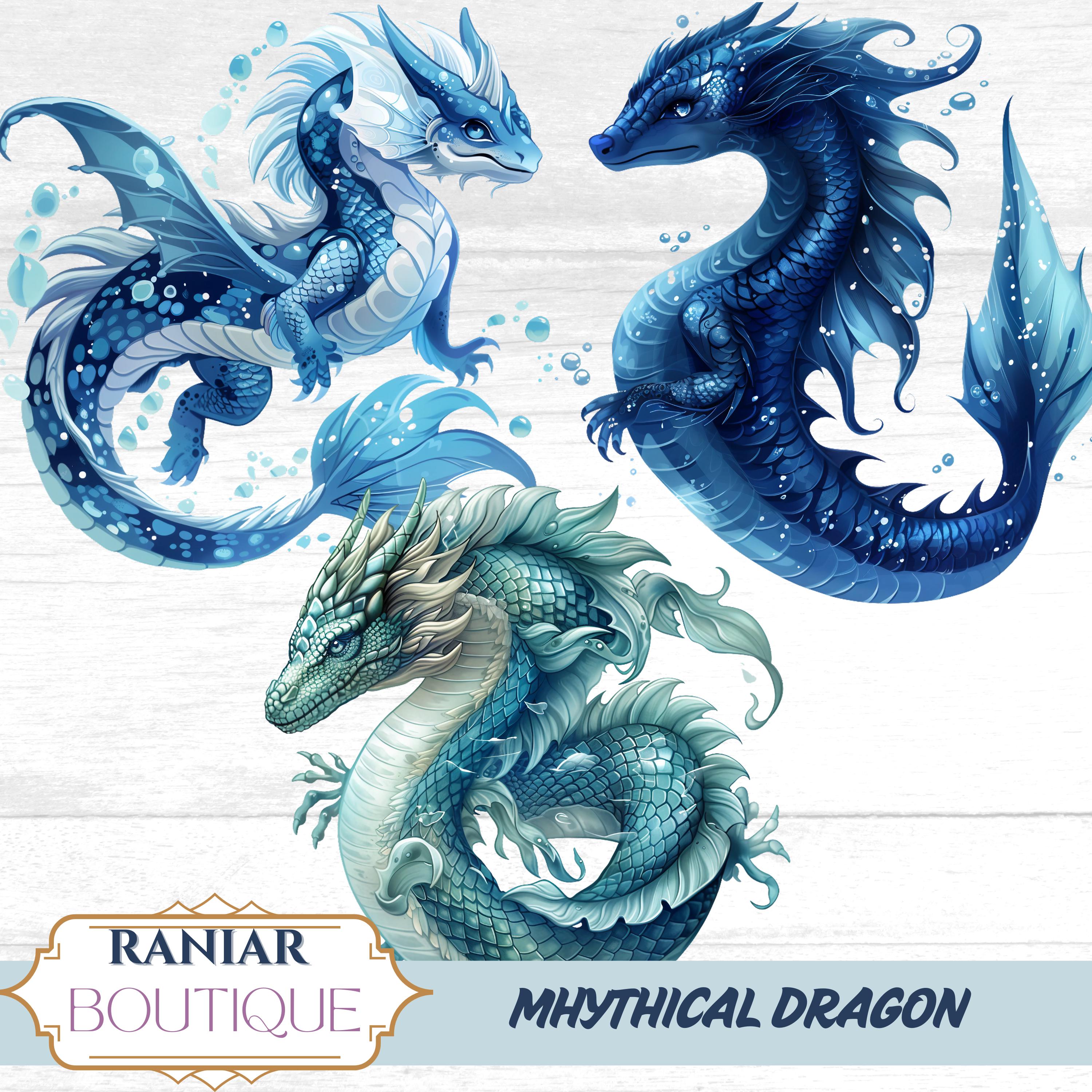 Fantasy Dragon Clipart: Mythical Illustrations for Scrapbooking (78 PNG ...