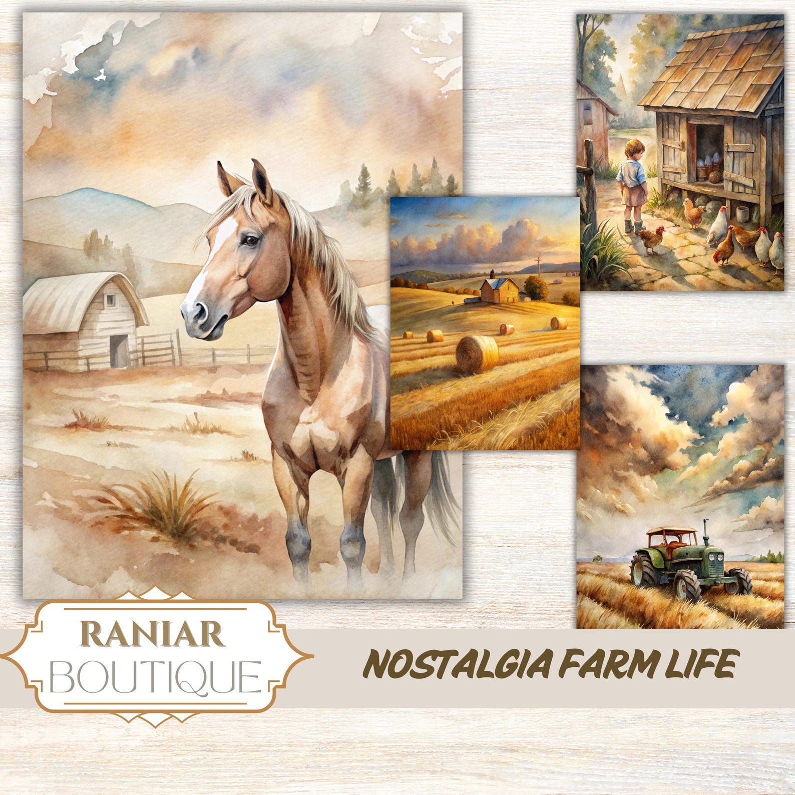 Farm Life Junk Journal Kits ,nostalgia Junk Journal, Childhood Stories ...