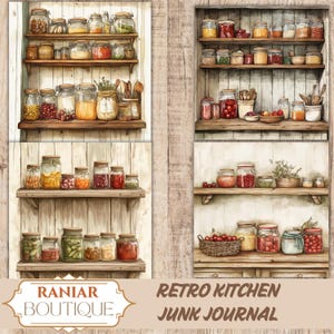 Retro Kitchen Junk Journal, Cozy Kitchen Digital Print, Farmhouse ...