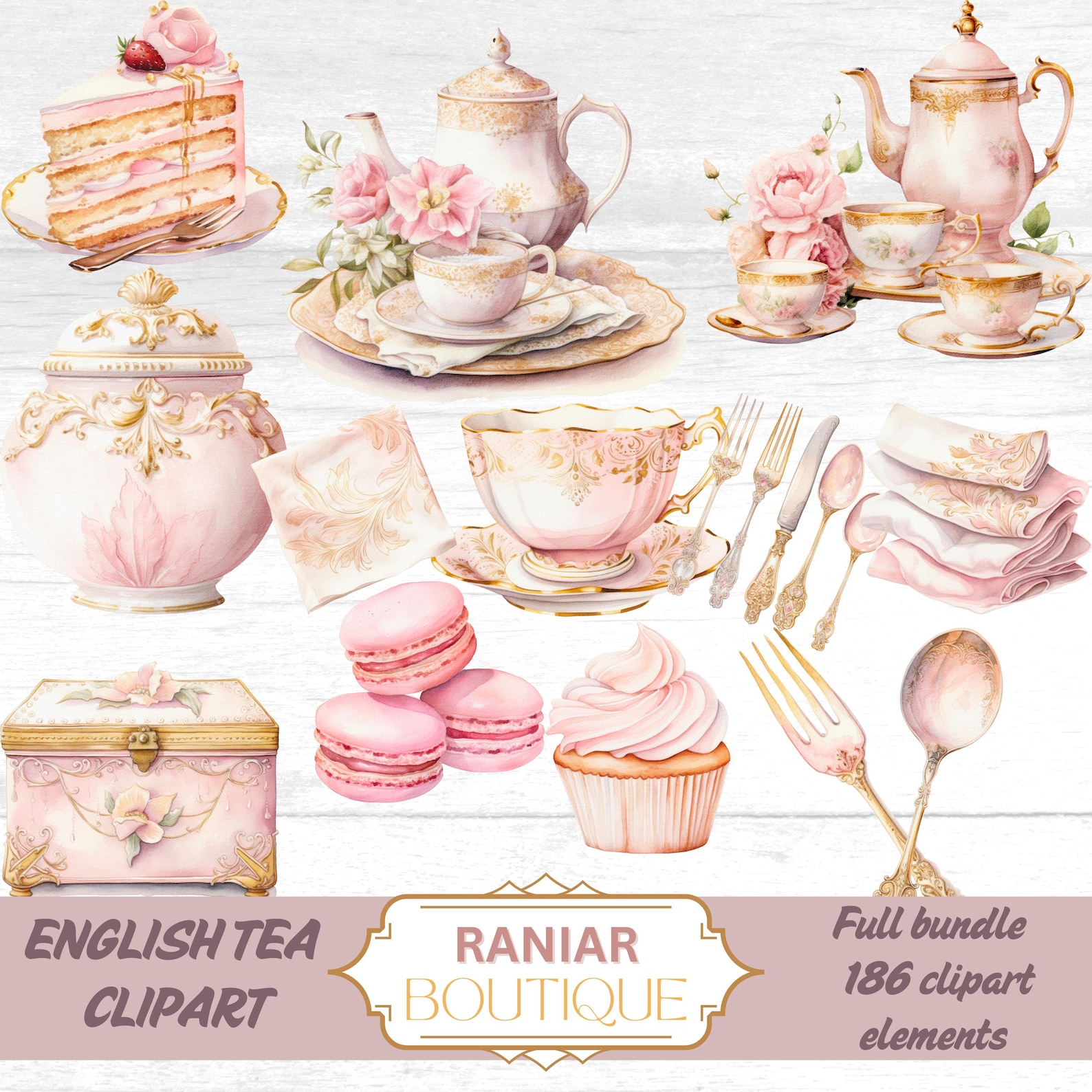 English Tea Time ,vintage Afternoon Tea Clipart, england Tea Cups, tea ...