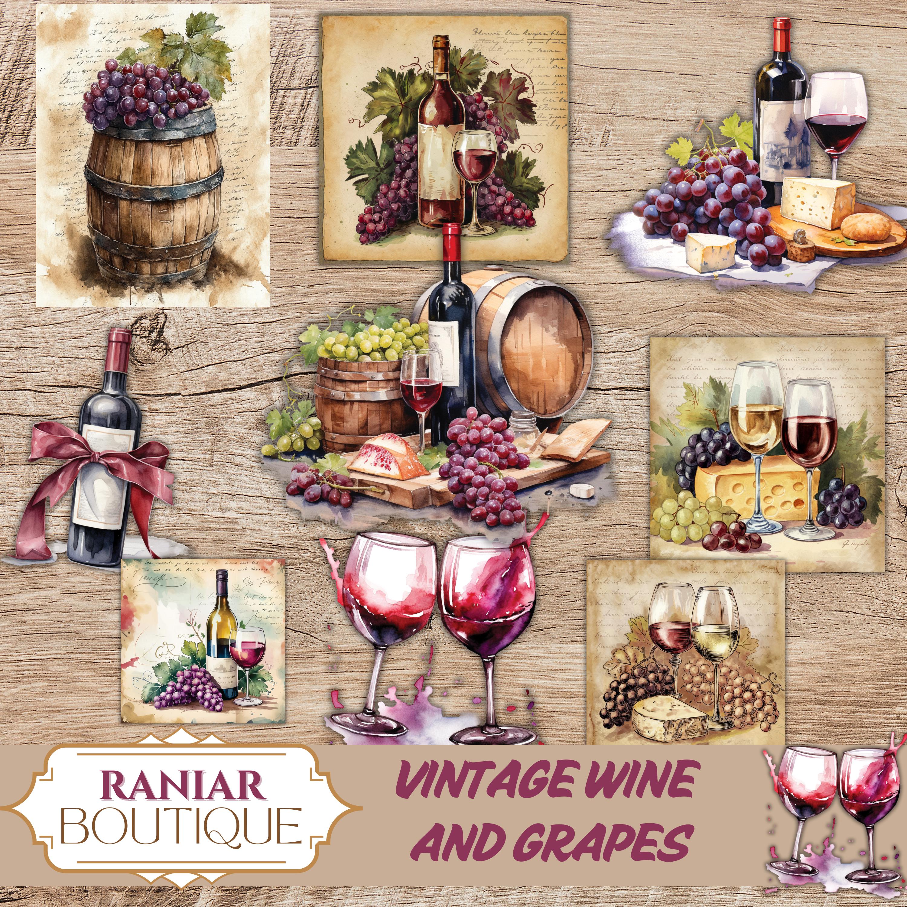 Red Wine and Grapes,vintage Winery Experience ,burgundy Romance ...