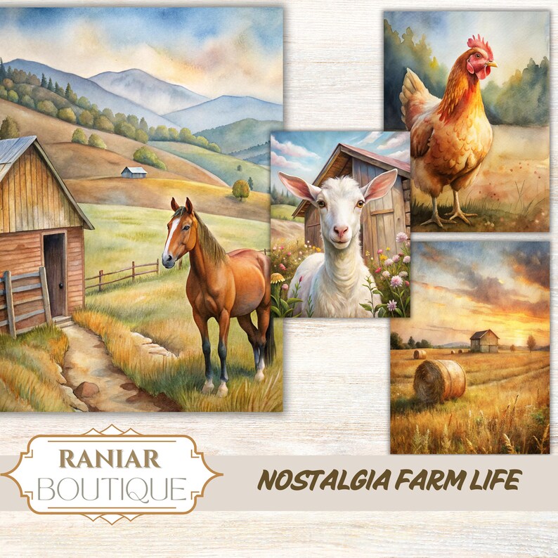 Farm Life Junk Journal Kits ,nostalgia Junk Journal, Childhood Stories ...