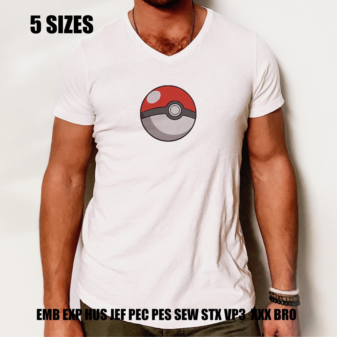 Pokeball Embroidery Design - Cartoon Embroidery File - Embroidery ...