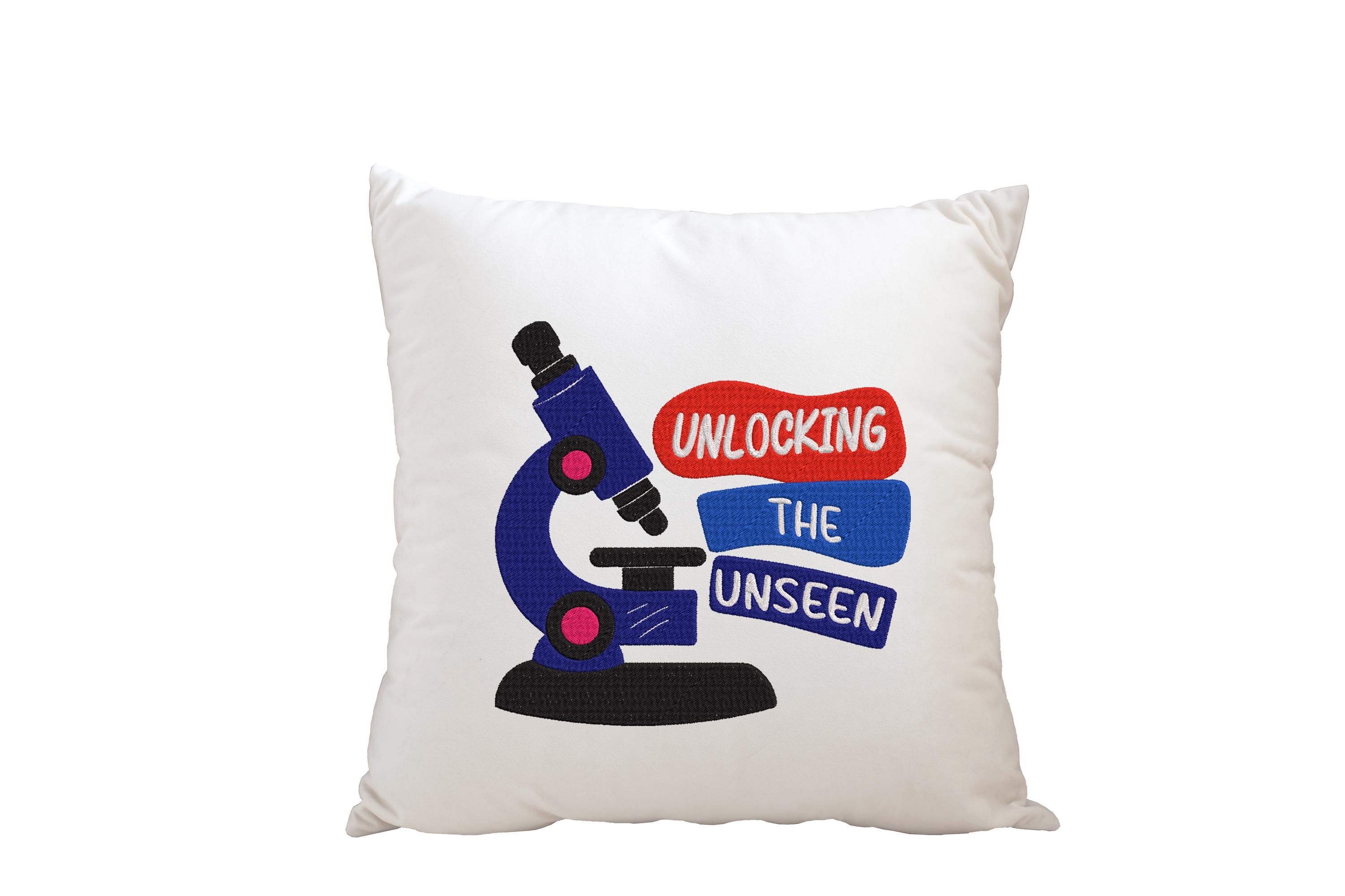 Science Microscope Embroidery Design-"unlocking the Unseen" STEM Quote ...