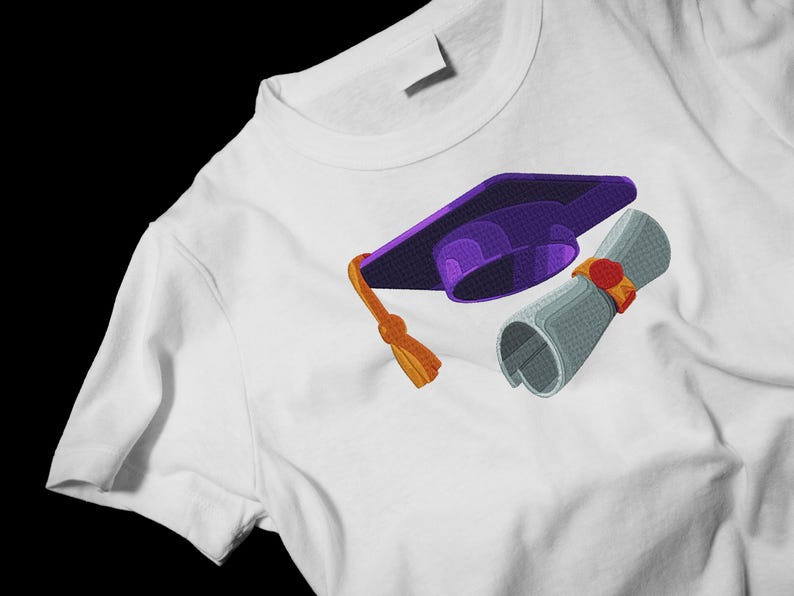 Graduation Cap Embroidery Design-celebrate Academic Achievements With ...