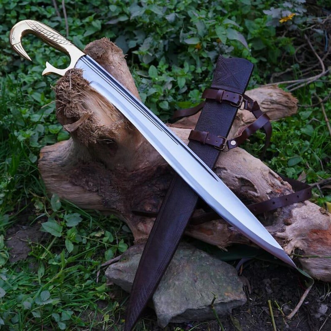 Handmade Greek Sword Bronze Handle Stainless Steel Blade - Etsy