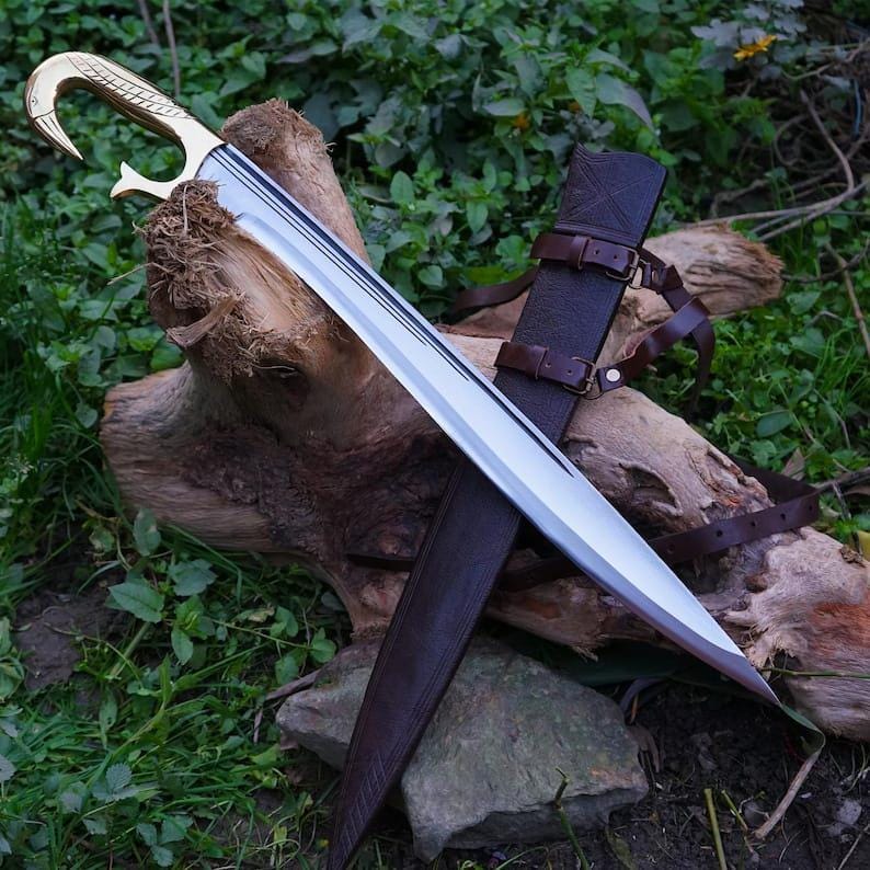 Handmade Greek Sword Bronze Handle Stainless Steel Blade - Etsy