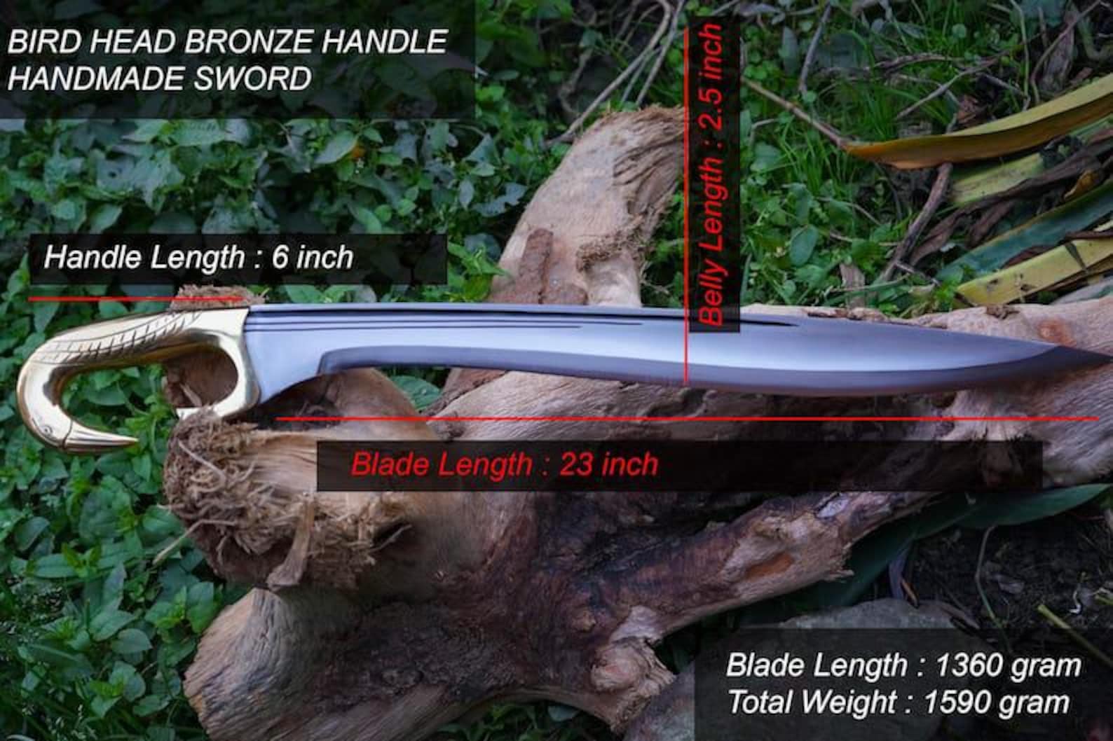 Handmade Greek Sword Bronze Handle Stainless Steel Blade - Etsy