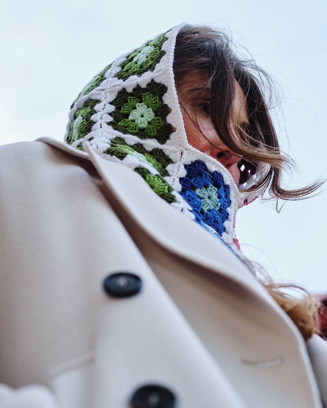 Colorful Balaclava, Colorful Hoodie, Granny Square Balaclava, Stylish ...