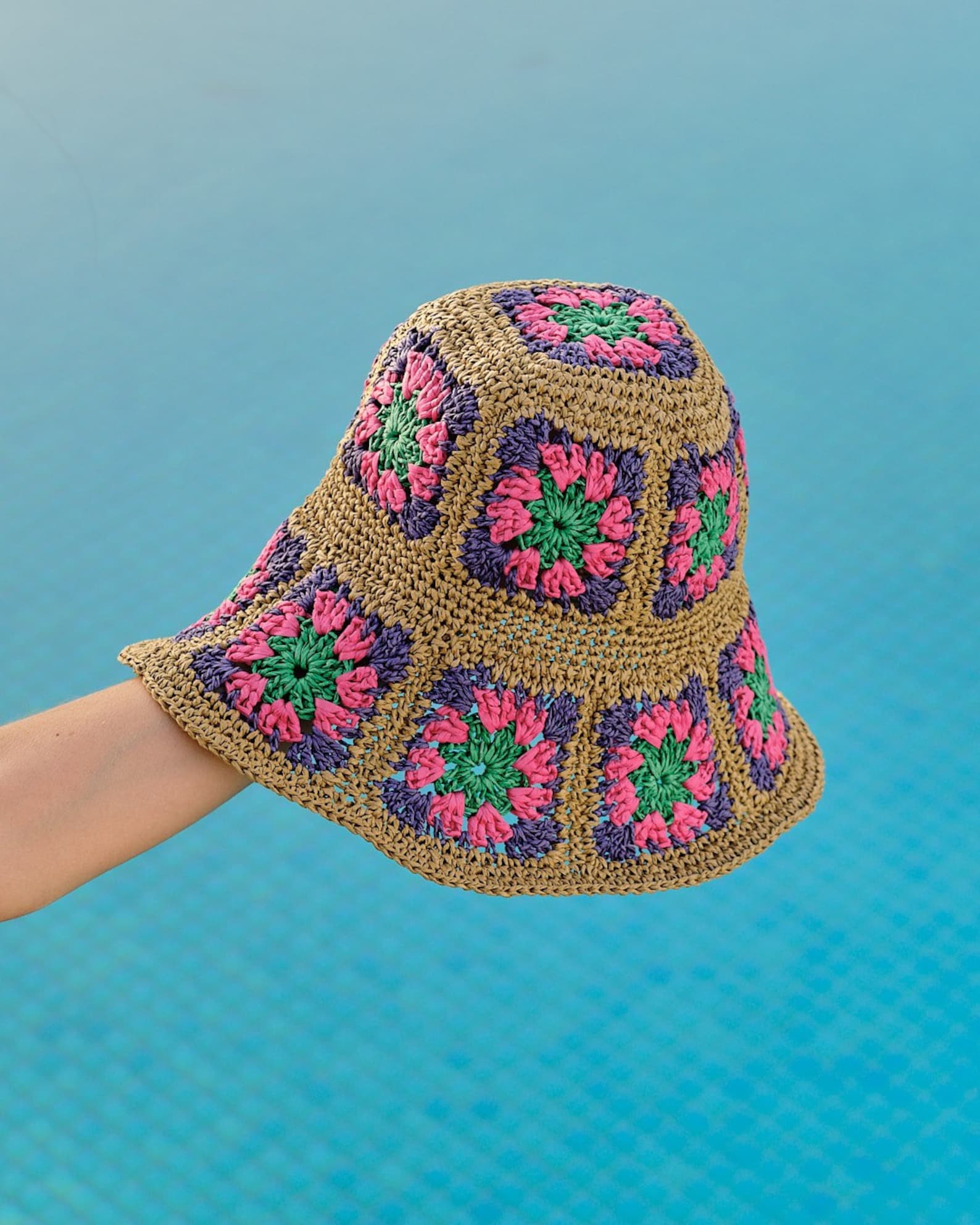 Colorful Straw Sun Hat Straw Bucket Hat Colorful Beach Hat | Etsy