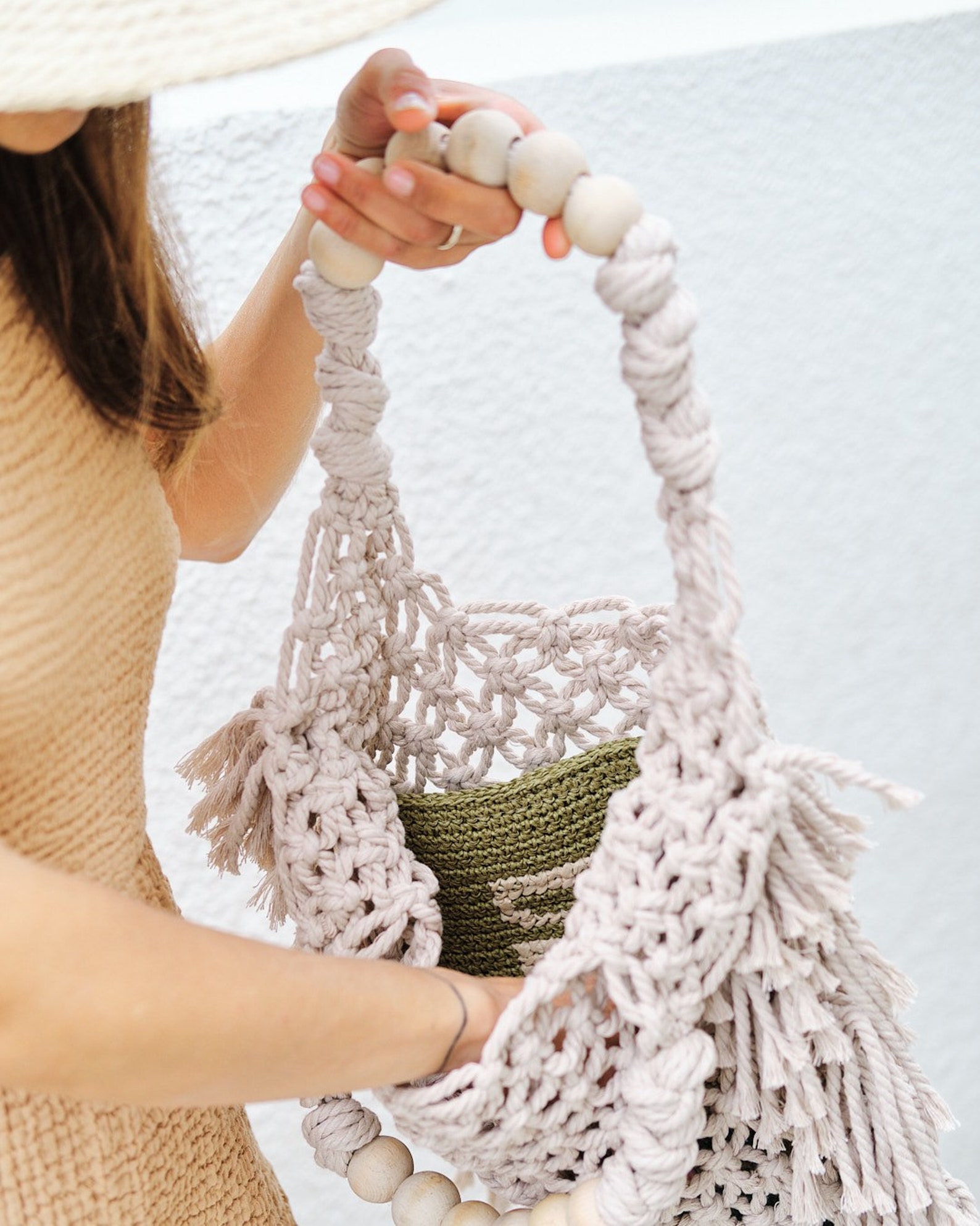 Summer Beach Bag fringe Beach Bag Beige Beach Bag Macrame | Etsy