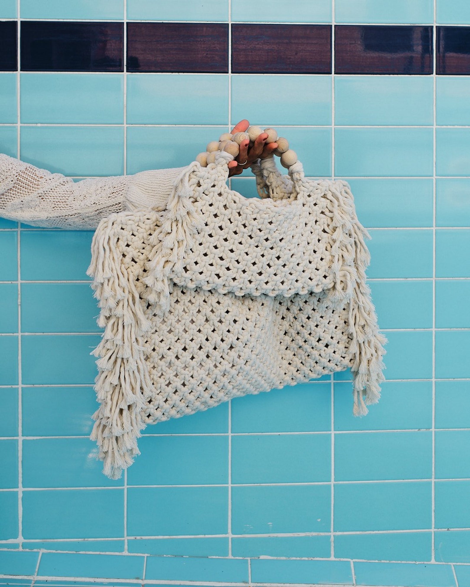 Mini Macrame Bag Mini Fringe bag Summer Mini Bag Macrame | Etsy